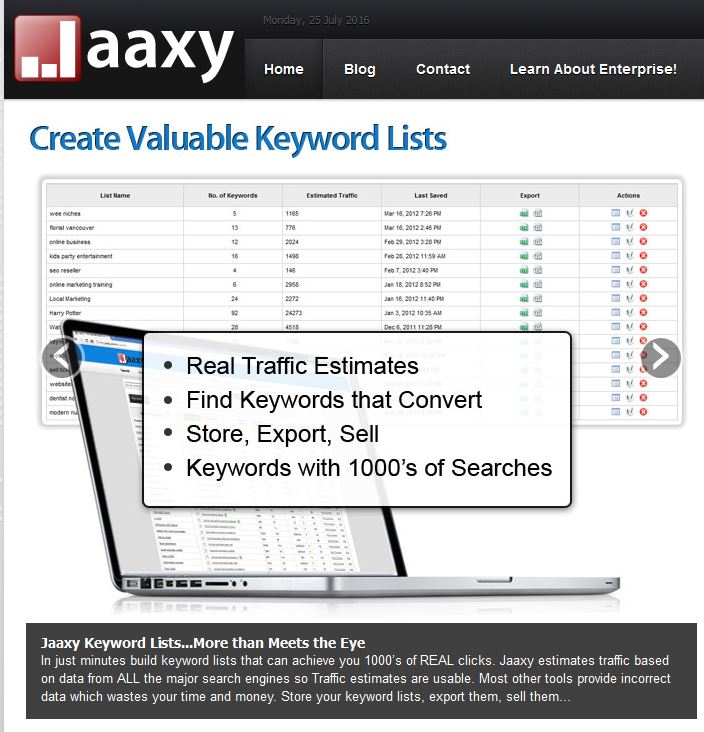 What about JAAXY - the outstanding keyword tool that works! - Make ...